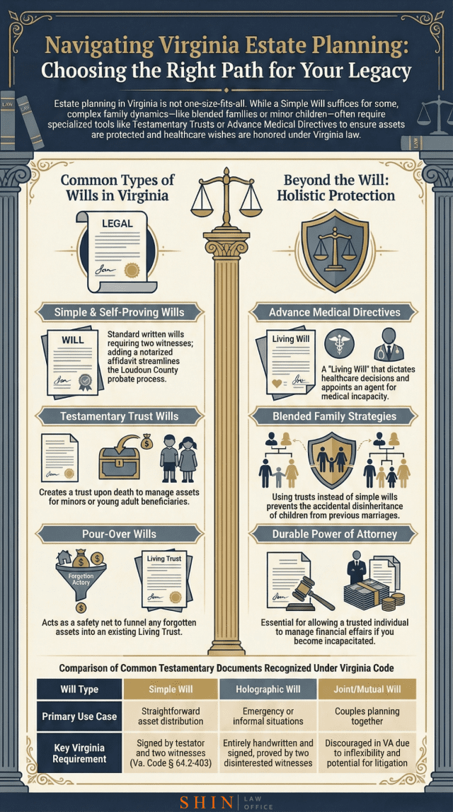 Types of Wills in Leesburg, Virginia | Estate Planning Attorney